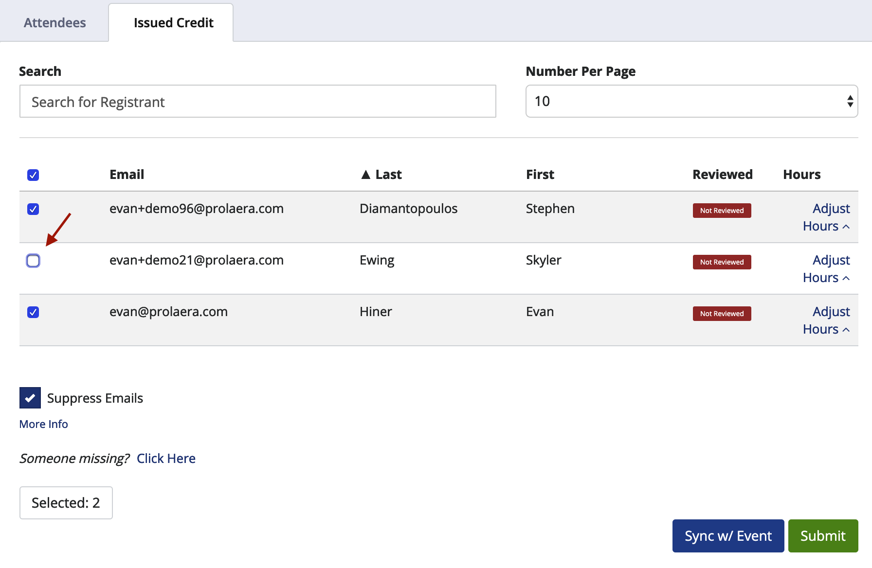 Update and Reissue Credit After a Certificate Has Been Issued – Prolaera